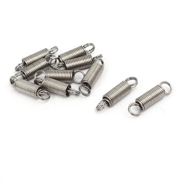 【本商品は海外出荷】お届けは通常20-30日を頂いております。外径：5mm；線径：0.6mm 製品名：テンションスプリング; 素材：304ステンレスパッケージの中身：10個xテンションスプリング; カラー：シルバートーン重量: 8g全長: ...