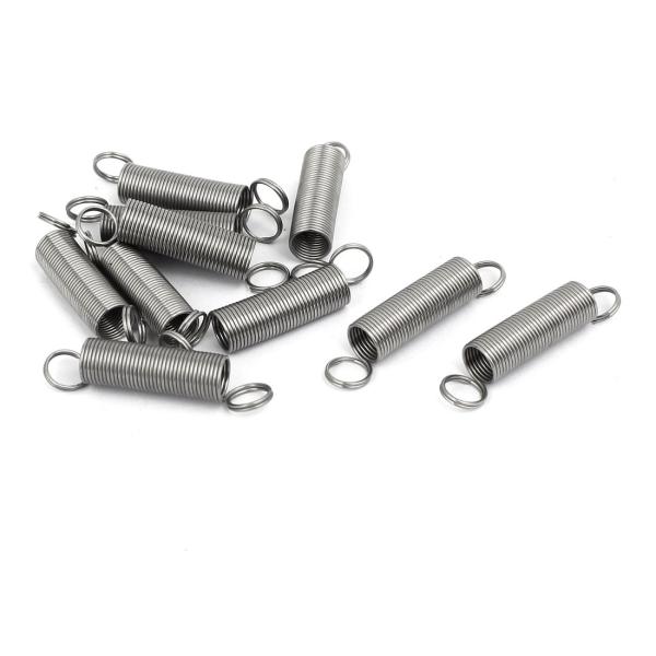 【本商品は海外出荷】お届けは通常20-30日を頂いております。パッケージの中身：10個x引きバネ; カラー：シルバートーン重量: 18g; 全長: 35mm外径：7mm；線径：0.6mm製品名：引きバネ素材：304ステンレス