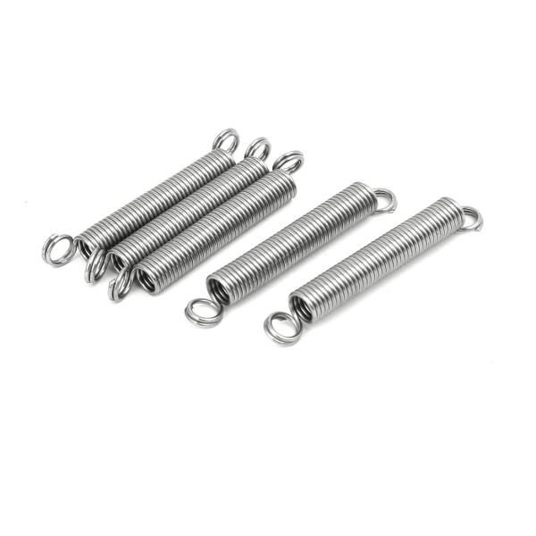 【本商品は海外出荷】お届けは通常20-30日を頂いております。パッケージの中身：5個x引きバネ; カラー：シルバートーン重量: 15g; 全長: 45mm外径：6mm；線径：0.8mm製品名：引きバネ素材：304ステンレス