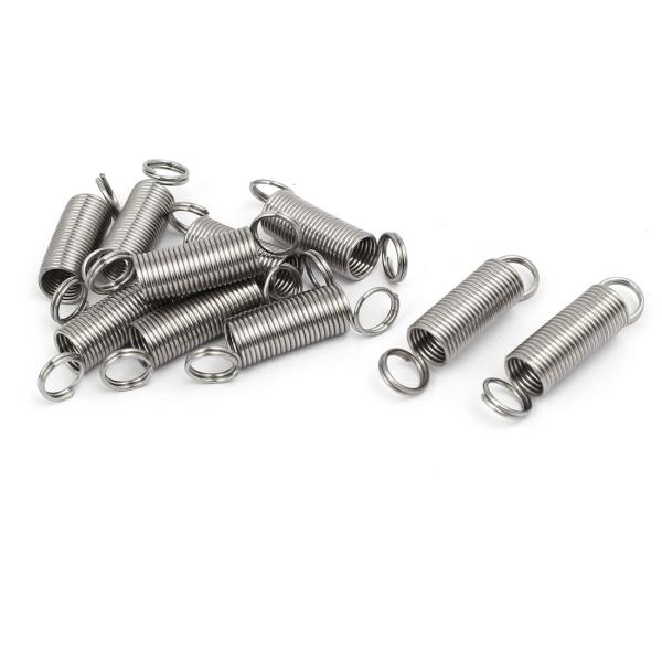 【本商品は海外出荷】お届けは通常20-30日を頂いております。パッケージの中身：10個x引きバネ; カラー：シルバートーン重量: 26g; 全長: 35mm外径：8mm；線径：0.8mm製品名：引きバネ素材：304ステンレス