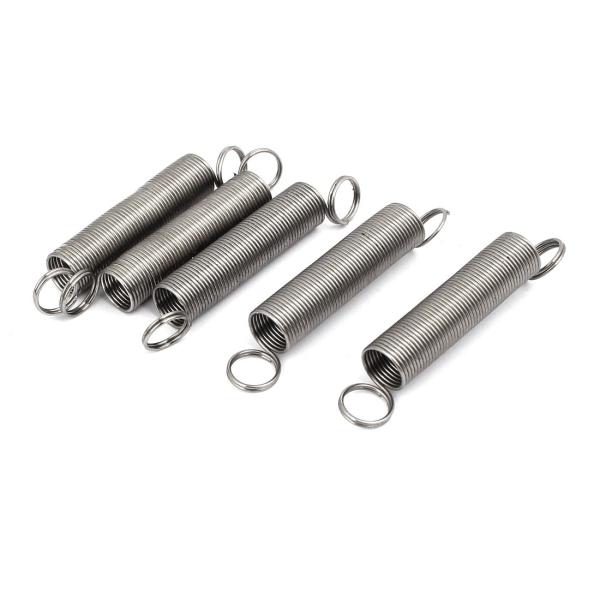 【本商品は海外出荷】お届けは通常20-30日を頂いております。パッケージの中身：5個x引きバネ; カラー：シルバートーン重量: 31g;全長: 60mm外径：10mm；線径：0.8mm製品名：引きバネ素材：304ステンレス