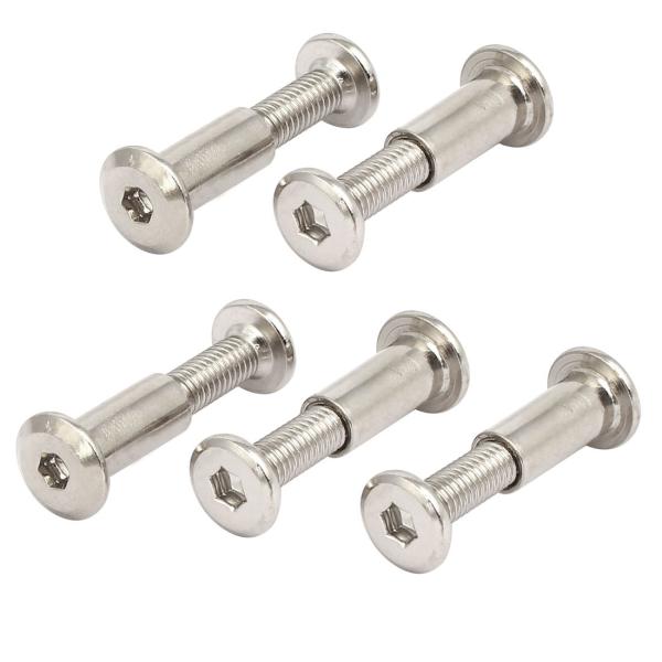 【本商品は海外出荷】お届けは通常20-30日を頂いております。製品名： スクリューポスト; パッケージ内容: 5個入り x スクリューポストメインカラー: シルバートーン; 材料： 金属ウエット: 58g; メスねじサイズ: M6 x 18...