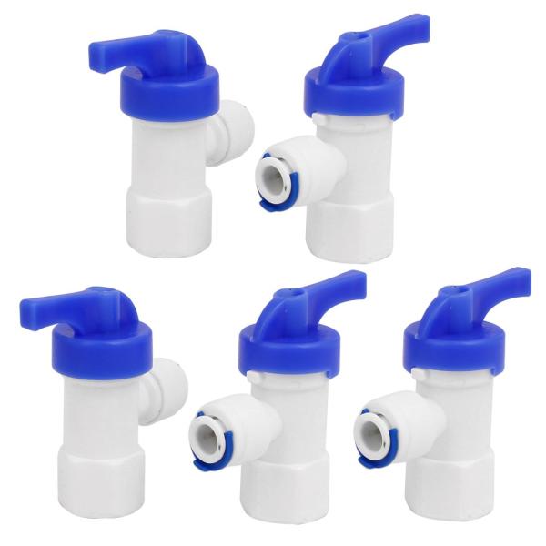 【本商品は海外出荷】お届けは通常20-30日を頂いております。メスねじ径: M12; 色：ホワイト、ブルー材質：プラスチック; パッケージの内容: 5 x ボールバルブ商品名:水濾過器ボールバルブ; 適する水パイプ直径: 6.5mm重量: ...