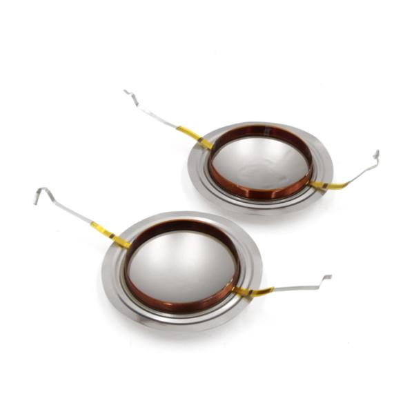 【本商品は海外出荷】お届けは通常20-30日を頂いております。製品名： 音声コイル; 材質： チタン合金,銅合金,アルミニウム合金パッケージコンテンツ： 2 x 音声コイルシェルの色： グレー, 金色調内径： 34.4mm総直径： 50mm