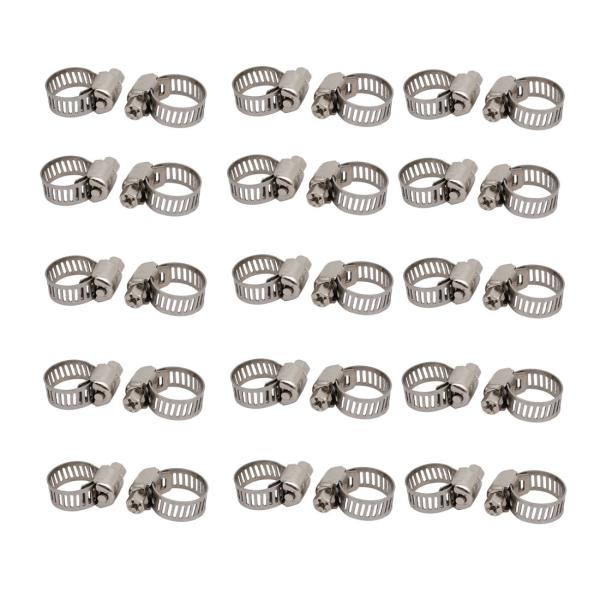 【本商品は海外出荷】お届けは通常20-30日を頂いております。メインカラー：シルバー　材質：ステンレス鋼パッケージ: 30 x ホースクランプ　製品名：ホース　クランプ重量: 182g総サイズ: 25 x 20 x 10.5mm(L*W*T...