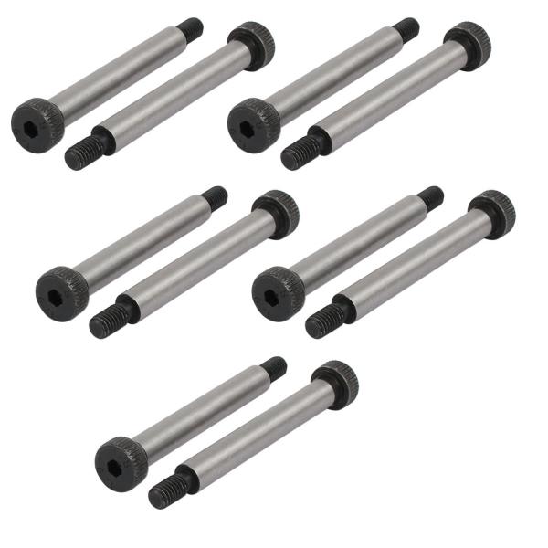 【本商品は海外出荷】お届けは通常20-30日を頂いております。製品名：ショルダーボルト; パッケージ内容：ショルダーボルト10個入りメインカラー：シルバートーン、ブラック; 材質：40Cr合金鋼; 仕上げ：黒酸化物; 重量: 304g硬度：...