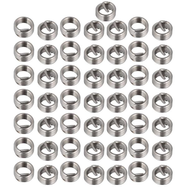 【本商品は海外出荷】お届けは通常20-30日を頂いております。メインカラー：シルバートーン; 素材：304ステンレス鋼パッケージ内容: 50(+/-2%) x コイルインサート；製品名：コイルインサート重量: 3g;インストール長さ: 1D...