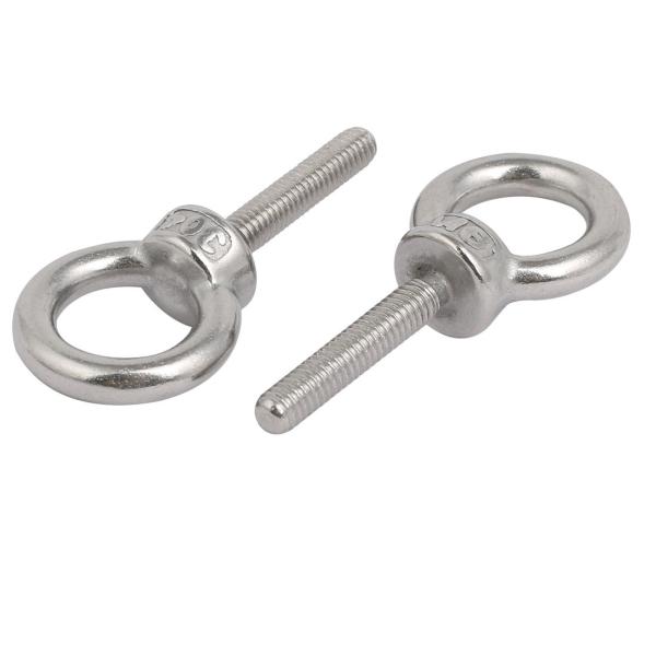 【本商品は海外出荷】お届けは通常20-30日を頂いております。品名：アイボルト；パッケージ: 2個xアイボルトカラー:シルバートーン；素材： 304ステンレス；グレード: 6.8;重さ: 50gスレッド直径: M6;スレッド長さ: 30mm...