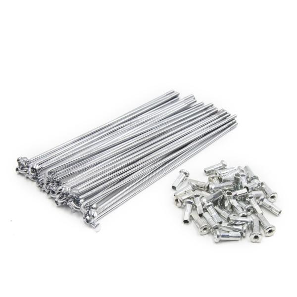 【本商品は海外出荷】お届けは通常20-30日を頂いております。製品名： オートバイホイールスポーク; 材質: 金属パッケージコンテンツ：36 xオートバイホイールスポーク、 36 ×ニップル; シェルの色: シルバートーン乳首サイズ: 17...