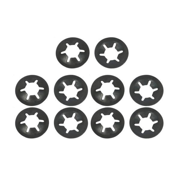 【本商品は海外出荷】お届けは通常20-30日を頂いております。製品名：スターロックワッシャー; パッケージ内容：スターロックワッシャー10個入りメインカラー：ブラック; 材質：金属重量：7g; ファスナータイプ：内部歯ワッシャー外径：18m...