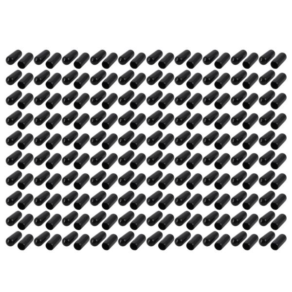 【本商品は海外出荷】お届けは通常20-30日を頂いております。；正味重量: 66g; 素材： PVC; カラー：ブラックパッケージ: 200個xビニールスレッドプロテクター内径: 5mm長さ： 15(+/-2)mmサイズ: 16 x 6.5mm