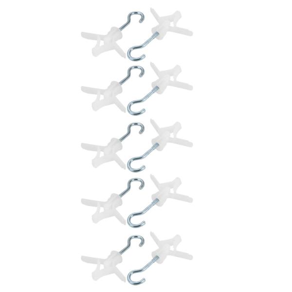 【本商品は海外出荷】お届けは通常20-30日を頂いております。製品名：中空アンカー;製品内容：中空アンカー10個入り、アイスクリューフック10個入りメインカラー：ホワイト、シルバートーン;材料：ナイロン、Q235炭素鋼;仕上げ：亜鉛めっき;...