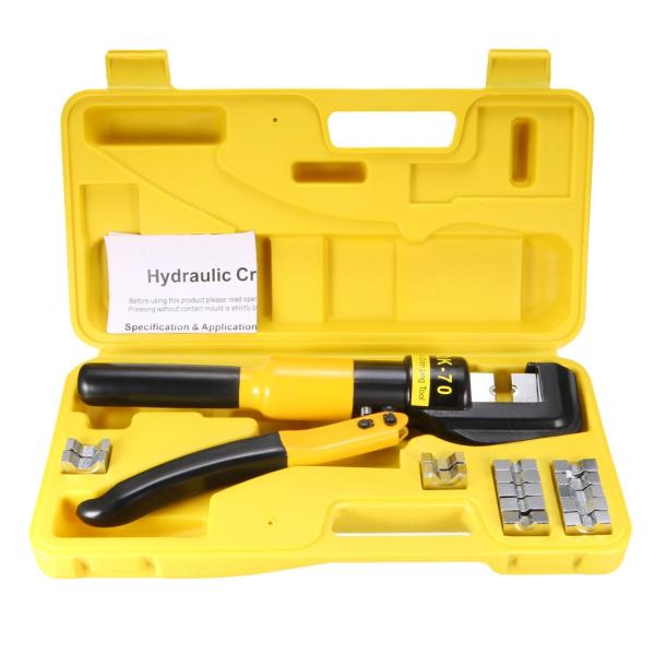 【本商品は海外出荷】お届けは通常20-30日を頂いております。油圧圧着ペンチは、電源ケーブルとワイヤの端にラグを取り付けるためのプロフェッショナルグレードのツールです。Cスタイルのヘッドは、サイドエントリーにアクセスして操作を簡単にします。...