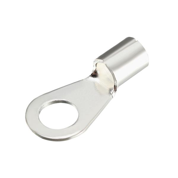 【本商品は海外出荷】お届けは通常20-30日を頂いております。; 材質：銅正味重量：11g; パッケージ内容：10個×非絶縁U端子モデル：OT4-5; メインカラー：シルバートーン;ボルト口径：5mm全体のサイズ：19 x 9 x 5mm;...