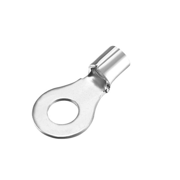 【本商品は海外出荷】お届けは通常20-30日を頂いております。; 材質：銅正味重量：12g;パッケージ内容：非絶縁U端子20個入りモデル：RNB2-4L; メインカラー：シルバートーン;ボルト口径：4mm（D）;全体サイズ：16 x 8.5...