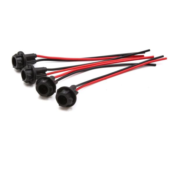 【本商品は海外出荷】お届けは通常20-30日を頂いております。サイズ：24 x 19mm（H * D）;材質：金属、ゴムパッケージの内容：4×T10ライトソケット;製品名：T10ライトソケットシェルカラー：ブラック;寸法：24×19mm（H...