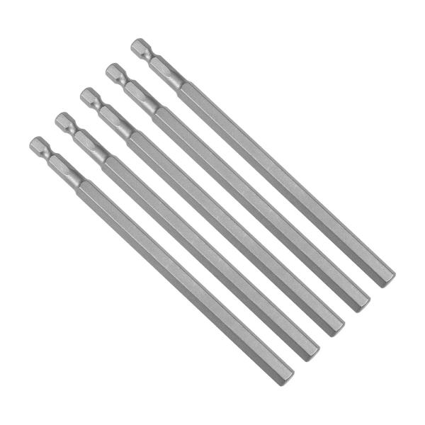 【本商品は海外出荷】お届けは通常20-30日を頂いております。シャンクサイズ： 6mm; 全長： 150mm ; ビットタイプ： H8; フィニッシュ： サンドブラスト; 材質： S2パッケージコンテンツ： 5 x 六角形のスクリュードライ...
