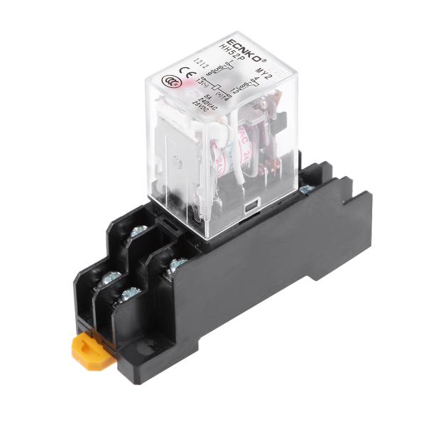 【本商品は海外出荷】お届けは通常20-30日を頂いております。品名：電磁リレー; モデル: HH52P;  電圧: AC 24V電流: 5A 250V AC / 5A 28V DC; タイプ : DPDT (2NO 2NC )端子数: 8;...