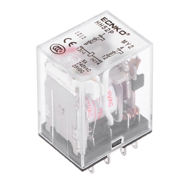 【本商品は海外出荷】お届けは通常20-30日を頂いております。品名：電磁リレー; モデル: HH52P;  コイル電圧 : AC 12Vキャパシティー: 5A 250V AC / 5A 28V DC;端子数: 8; タイプ : DPDT (...