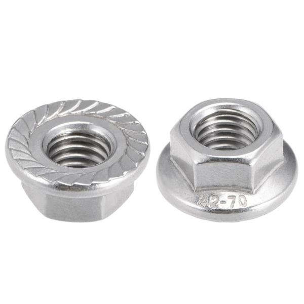 【本商品は海外出荷】お届けは通常20-30日を頂いております。六角幅：15mmフランジ直径：21mm高さ：9.8mm304ステンレス鋼、しっかりと耐久性で作られました。セルフロッキング型の鋸歯状のフランジが固定材に埋め込まれています。