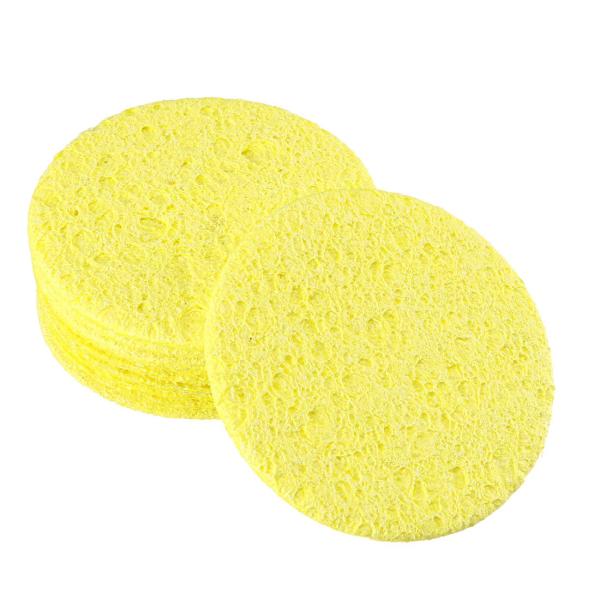 【本商品は海外出荷】お届けは通常20-30日を頂いております。スポンジサイズ:55x55x6mmカラー：イエロー; 重量：9g; パッケージ：スポンジ10個入り古くなった古いスポンジを交換するのに理想的です。はんだごて用スタンド用スペアスポ...