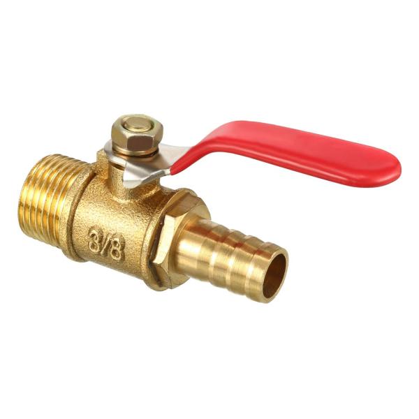 【本商品は海外出荷】お届けは通常20-30日を頂いております。180度操作ハンドル600 PSI WOGに定格ブローアウト防止ステムデザインサイズ：3 / 8PTおねじx10 mmバーブパッケージ内容：ボールバルブ1個入り