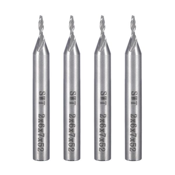 【本商品は海外出荷】お届けは通常20-30日を頂いております。シャンク径：6 mm;切削直径：2 mm ; フルート数：2切断長さ：7mm ;全長さ：52mmサイドミーリング、エンドミル加工、仕上げ加工などに最適です炭素鋼、軟質合金鋼、ダイ...