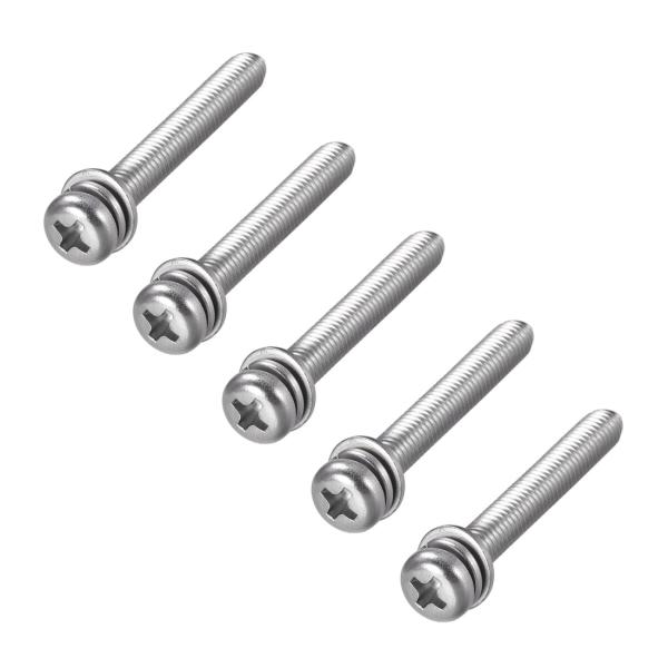 【本商品は海外出荷】お届けは通常20-30日を頂いております。ドライブタイプ：十字穴; ヘッドスタイル：パンヘッドサイズ： M5 x 35mm; パッケージ数量： 5個入り真新しい100％、インストールが簡単で耐久性がある高品質十字穴パンヘ...