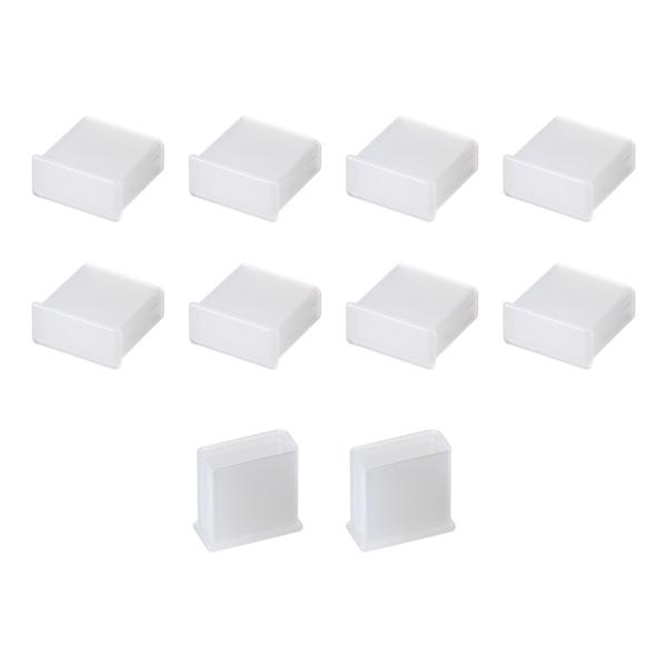 【本商品は海外出荷】お届けは通常20-30日を頂いております。全体サイズ: 15.3 x 7.5 x 14.5 mm (L*W*H).応用: USBポートをほこりから保護します。材料：プラスチック。カラー：セミクリア。パッケージ内容: 10...