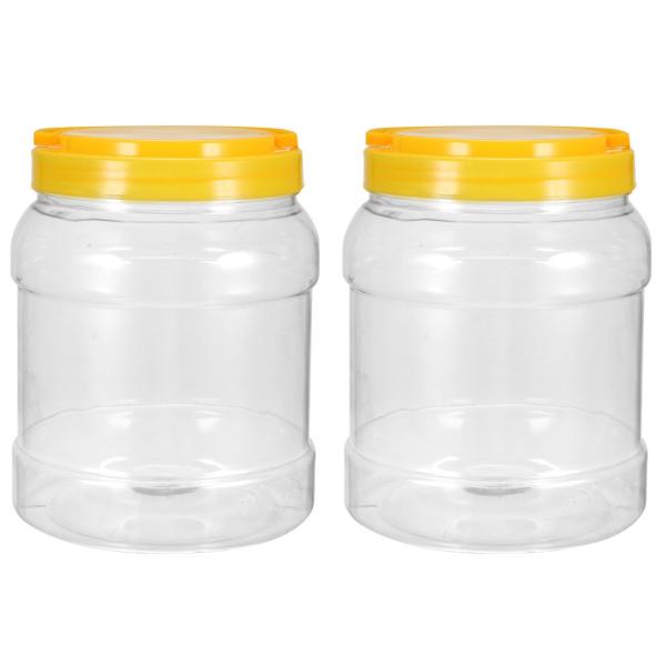 【本商品は海外出荷】お届けは通常20-30日を頂いております。[サイズ]  -  1750mlクリアウォールジャーの高さは170mm[良い品質]  - 食品用PET材料で作られた、これらのプラスチック容器は台所であなたの保管ニーズを満たしま...