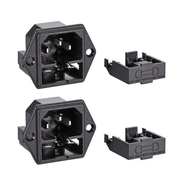 【本商品は海外出荷】お届けは通常20-30日を頂いております。コネクタタイプ：C14; ターミナル数：3定格電圧：AC 250V; 電流定格：10A。コンタクト材質：銅、ピンの向き：ストレート全体サイズ：44x43x34mmあらゆる種類の電...