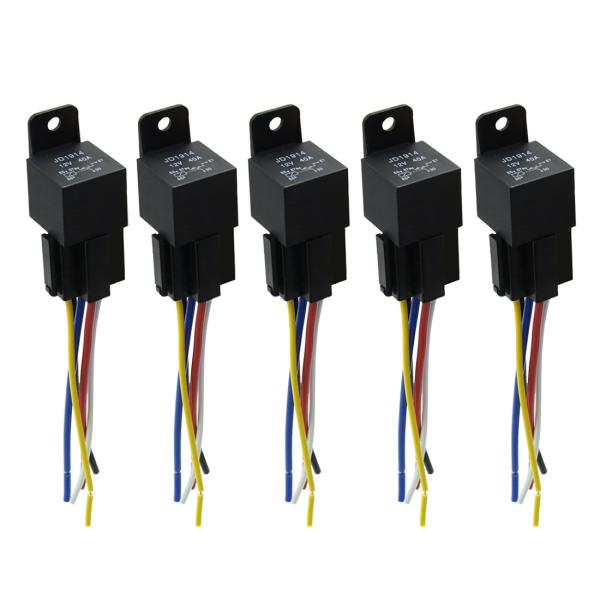 【本商品は海外出荷】お届けは通常20-30日を頂いております。DC 12V 40A 5ピン 単極双投SPDTなので、接点は常時閉または常時開の操作用に配線できます。このリレーは、配線済みのリレーソケットハーネス付き、5線式のリレーソケットで...