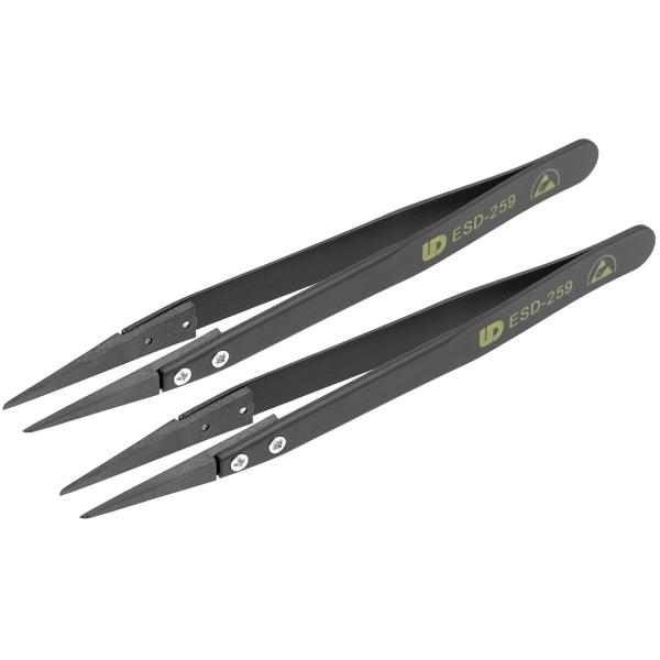 【本商品は海外出荷】お届けは通常20-30日を頂いております。静電気防止 - ピンセットの表面に特殊な帯電防止材がメッキされているため、特定の作業に適しています。非磁性 - 回路基板の溶接や時計の修理のような正確な操作のための非磁性コーティ...