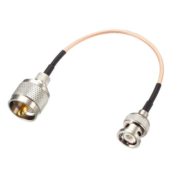 【本商品は海外出荷】お届けは通常20-30日を頂いております。50オームUHF（PL259）オス - BNCオスアンテナ無線ケーブルRG316同軸ケーブルニッケルメッキコネクタ本体および金メッキ真鍮コンタクト付き内部の接続ははんだ付けされて...
