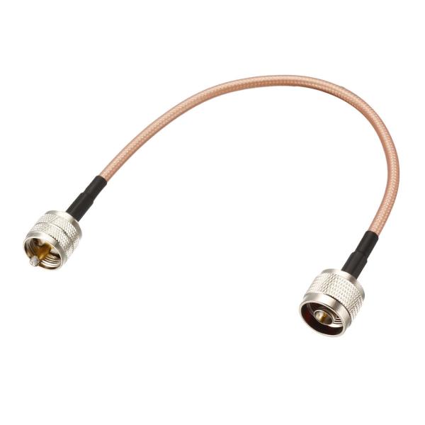 【本商品は海外出荷】お届けは通常20-30日を頂いております。50 OHM UHF（PL259）オス-Nタイプオスアンテナケーブル RG400同軸ケーブルニッケルメッキのコネクタ本体、金メッキの真鍮コンタクトが付きます。アンテナチューナー、...