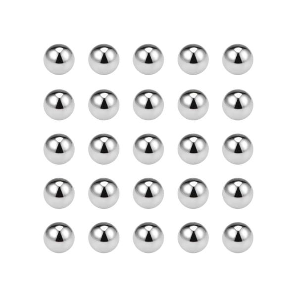 【本商品は海外出荷】お届けは通常20-30日を頂いております。直径5 mm;パッケージには25個のボールが含まれています精密グレードのG10ボール高品質のGCr15ステンレス鋼製ベアリングボール転がり接触疲労に対する高い耐性と、転がり軸受（...