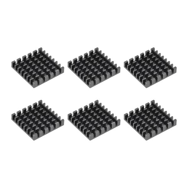 【本商品は海外出荷】お届けは通常20-30日を頂いております。全体のサイズ：5 x 25 x 25mm; カラー：ブラック。このヒートシンクには熱伝導性接着剤が付属しており、良好な冷却結果が得られます。3Dプリンターの冷却に効果的に、モータ...