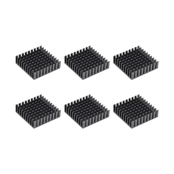 【本商品は海外出荷】お届けは通常20-30日を頂いております。全体のサイズ：10 x 35 x 35mm;カラー：ブラック。このヒートシンクには熱伝導性接着剤が付属しており、良好な冷却結果が得られます。3Dプリンターの冷却に効果的に、モータ...