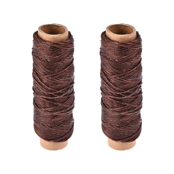 【本商品は海外出荷】お届けは通常20-30日を頂いております。[革縫製ワックス糸]-30M/スプール;ねじサイズ：1mm（150D）。[ヘビーフラットワックスドスレッド]-ポリエステルヤーンテキスタイルで作られており、高温でワックス処理され...