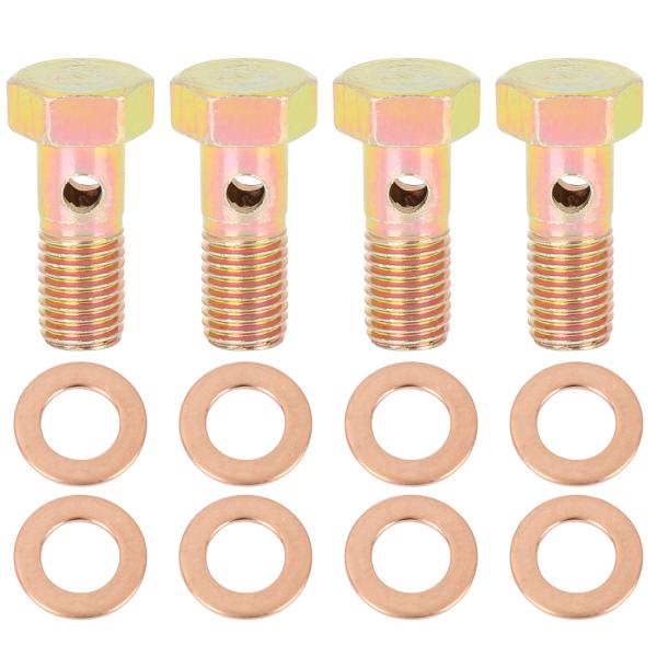 【本商品は海外出荷】お届けは通常20-30日を頂いております。サイズ：4 xバンジョーボルト; 8×ワッシャーねじ径：M8x1.0;ワッシャーの直径：M8パッケージ：1 xバンジョーボルト; 2×ワッシャー六角頭と金属素材で設計されています...