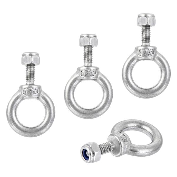 【本商品は海外出荷】お届けは通常20-30日を頂いております。オスねじサイズ：M4 x 11mm（D * L）リング外径：19mm;リング内径：11mm;全体のサイズ：30x19mm（H * W）リフティングアイボルトは優れた耐食性と耐久性...