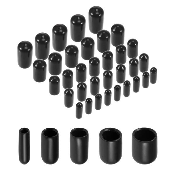 【本商品は海外出荷】お届けは通常20-30日を頂いております。【3 mm 5mm 6mm 8mm 9mm内径】 3 mm 5mm 6mm 8mm 9mm内径 ブラック ビニールラウンドエンドキャップカバー【16mm、17mm、18mm、20...