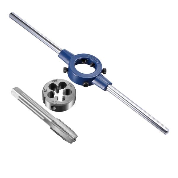 【本商品は海外出荷】お届けは通常20-30日を頂いております。タップアンドダイセット：14mm-12 UNCスレッドタップとラウンドダイ。38mm径在庫は26mm-38mm/m12-m16容量で調整可能なネジ付きです。オスとメス糸の作りや修...