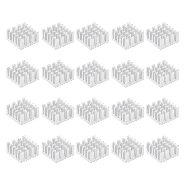 【本商品は海外出荷】お届けは通常20-30日を頂いております。[パラメータ]：全体のサイズ：15 x 15 x 8mm（L * W * H）; カラー：シルバートーン。[サーマルパッド]このヒートシンクには熱伝導性接着剤が付属しており、熱を...