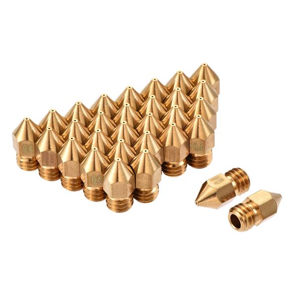 【本商品は海外出荷】お届けは通常20-30日を頂いております。[サイズ]： 材質：真ちゅう; ねじ山：M6; ノズル直径：0.4 mm; 入力直径：3.2 mm; 総寸法：13x6 mm(L*W).[互換性]：3 mm MK8 3Dプリンタ...