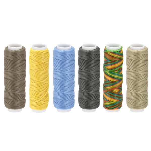 【本商品は海外出荷】お届けは通常20-30日を頂いております。[ レザーワックススレッド ] - 13 ヤード/スプール (約. 12M); 系サイズ: 0.8mm (150D/16)[ 素材 ] - ポリエステル糸のテキスタイルでできてお...