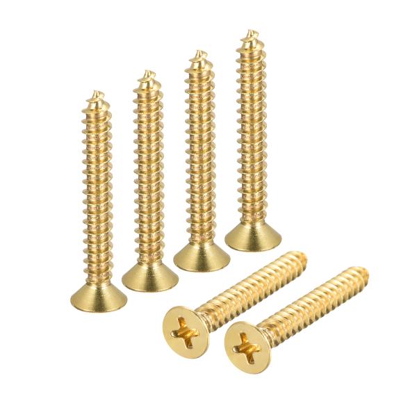 【本商品は海外出荷】お届けは通常20-30日を頂いております。[あなたが得るもの] - パッケージ：6個 x 真鍮木ネジ。直径：M5; 長さ：35 mm; ドライブシステム：プラス; ヘッドスタイル：フラットヘッド[材料] - メッキ仕上げ...