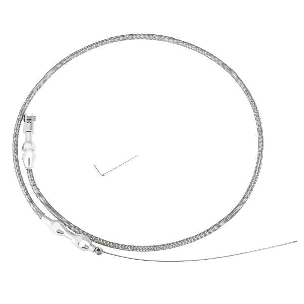 【本商品は海外出荷】お届けは通常20-30日を頂いております。【91 cmステンレススロットルケーブルの使用】アウターハウジング91 cm、全長120 cm。カスタムフィットのために任意の長さに簡単にカットできます（カットするフェルールを取...