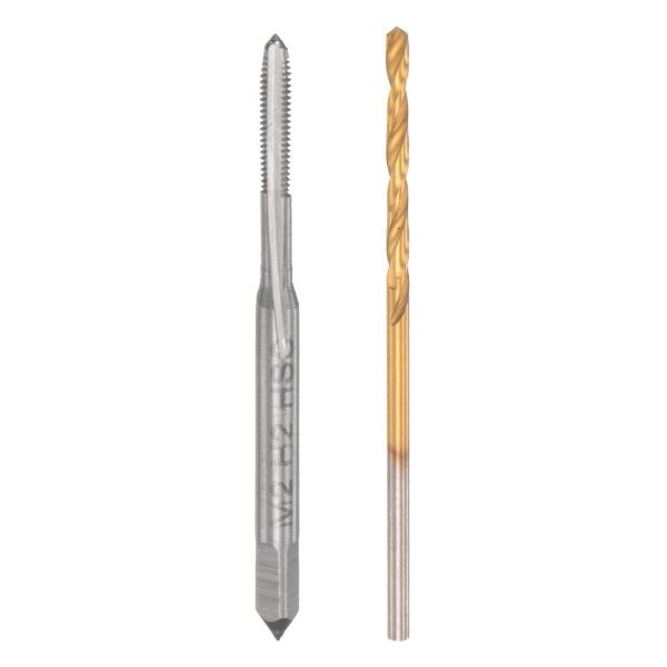 【本商品は海外出荷】お届けは通常20-30日を頂いております。タップとドリルビット：タップネジサイズ：M2 x 0.4, ドリルビット径：1.6 mm。高速度鋼工具は、耐摩耗性に優れた硬度と靭性を備えています。ストレートフルートタップ：スト...