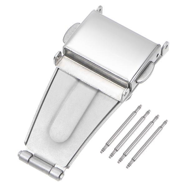 【本商品は海外出荷】お届けは通常20-30日を頂いております。[サイズ]-このステンレス鋼の折りたたみ式展開クラスプは16 mm幅の時計バンドに適合します。【特徴】-ステンレス素材と電気メッキでできており、防錆性、なめらかな手触り、見栄えが...